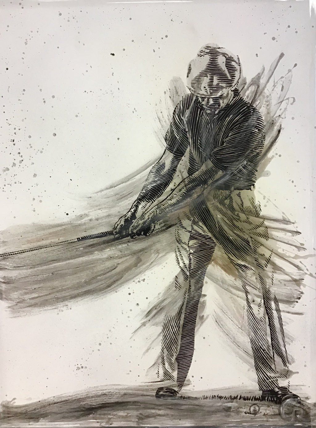 Ben Hogan Paint Brush Swing Sequence – Sepia – Pop Art CR